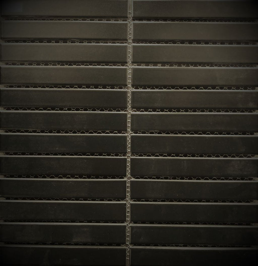 Kit Kat Tiles Mosaic | Finger Tiles | Matt Black Porcelain – ABC ...